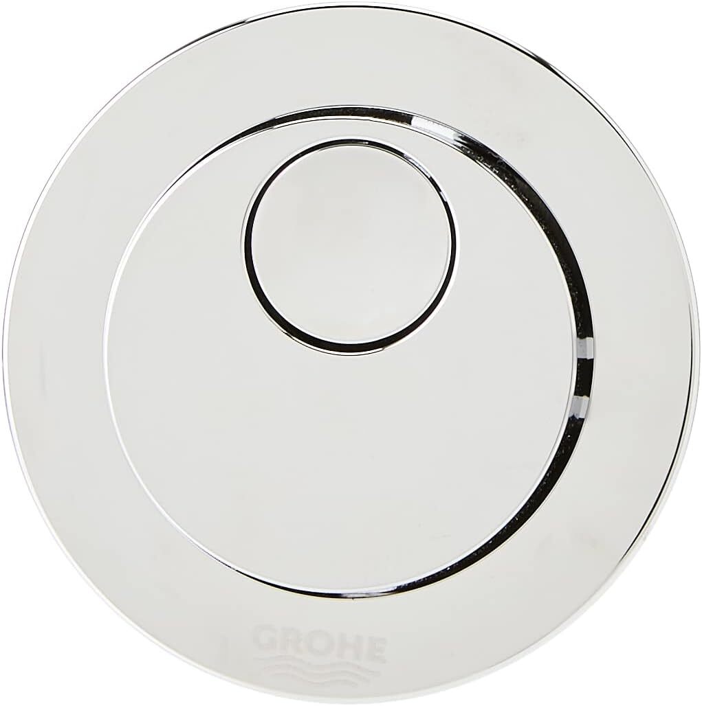 GROHE 39056000 Chrome Round 50mm Mini Toilet Cistern Dual Flush Button ...
