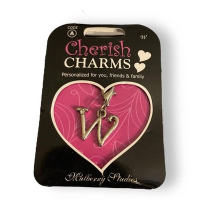 Cherish Charms W Monogram Initial Bracelet Charm NEW NWT Silvertone | eBay