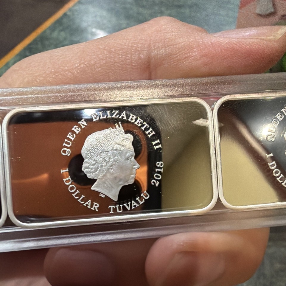 2018 Colorized YEAR OF THE DOG LUNAR 1OZ SILVER PROOF 4-COIN SET Perth ...