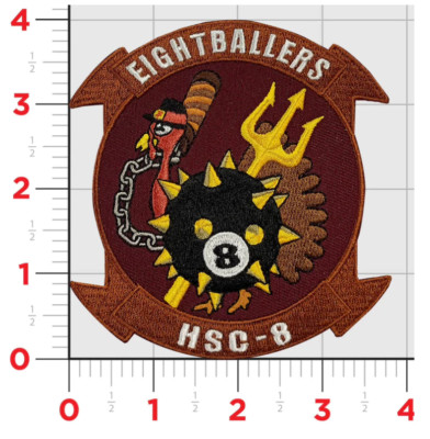 NAVY EIGHTBALLERS HSC-8 BROWN EMBROIDERED HOOK & LOOP PATCH | eBay