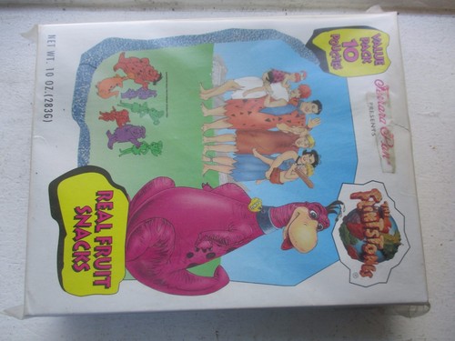 THE FLINTSTONES REAL FRUIT SNACKS BOX EMPTY IN BAG FRED,WILMA,BARNEY ...