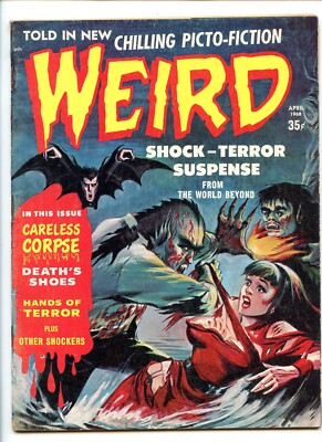 EERIE PUBLICATIONS MAGAZINE WEIRD APRIL 1968 CARELESS CORPSE NEEDLESS ...