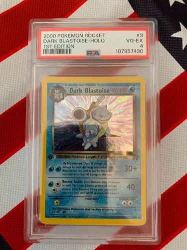 PSA Pokemon Rocket, DARK BLASTOISE, Stage Two - HOLO #3 - 1st Edition ...