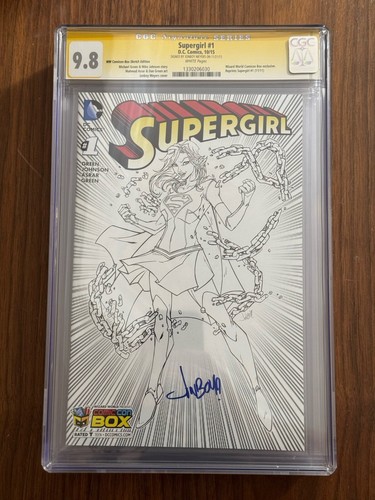 Supergirl #1 CGC 9.8 SS Comic DC SIGNED Jonboy Meyers Comicon Box ...