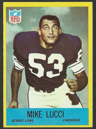 1967 Philadelphia #67 MIKE LUCCI Detroit Lions ROOKIE NM+ | eBay