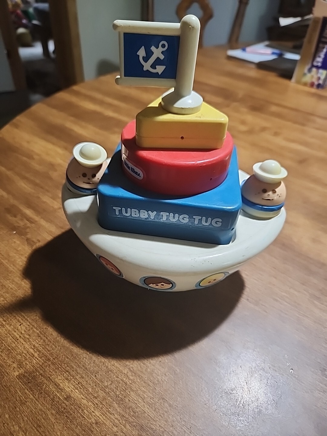 Little Tikes Tubby Tug Tug Boat Tugboat Block Stacking Toy/2 Figures ...