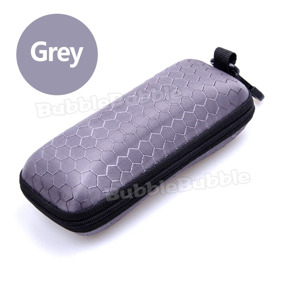 Portable Zipper Sunglasses Carry Case Eye Glasses Clam Hard Shell ...