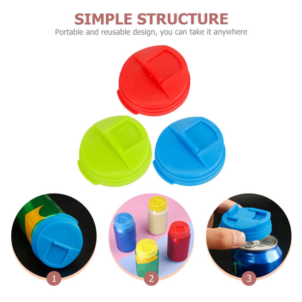 3 Pcs Tin Can Covers Drink Splash-proof Lids for Cans Soda Reusable | eBay