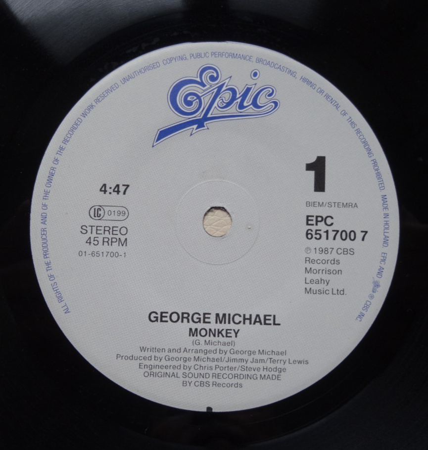 GEORGE MICHAEL MONKEY (7inedition / (Acapella) 7# VINYL SINGLE ...