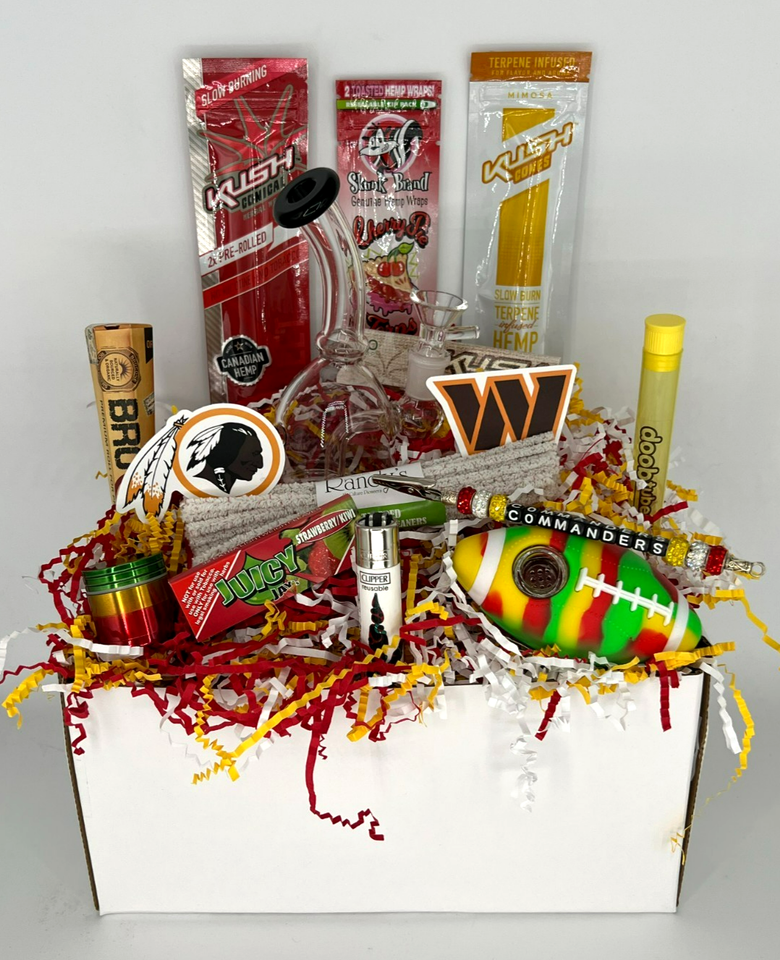 15 PC WASHINGTON COMMANDERS BONG PIPE SMOKE GIFT SET-ROACH CLIPS-NFL ...