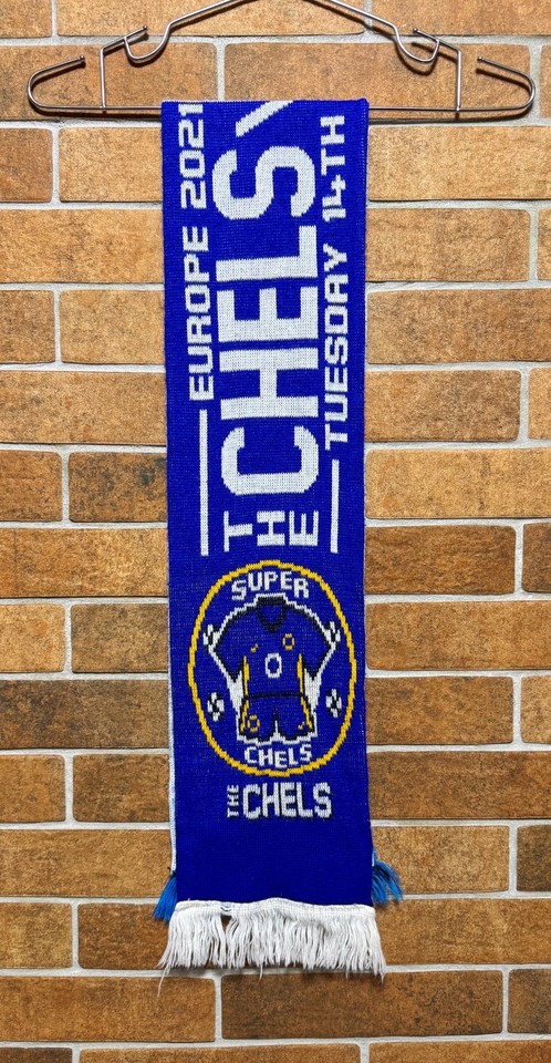 CHELSEA FC VS ZENIT FOOTBALL UCL MATCH DAY 2021 FAN SCARF SCARVES BLUE ...