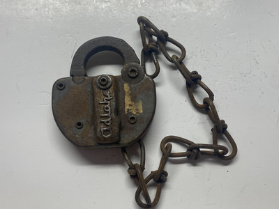 VINTAGE ADLAKE AC&Y AKRON, CANTON & YOUNGSTOWN RAILROAD TRAIN LOCK (NO ...
