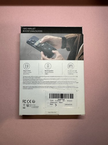 ESR Geo Wallet Boost (Black), Rechargeable With ‘Apple Find My’ Feature ...