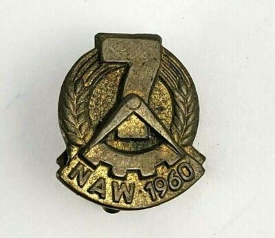 1960 NAW Nationale Aufbauwerk GDR German National Front Compass Hammer ...