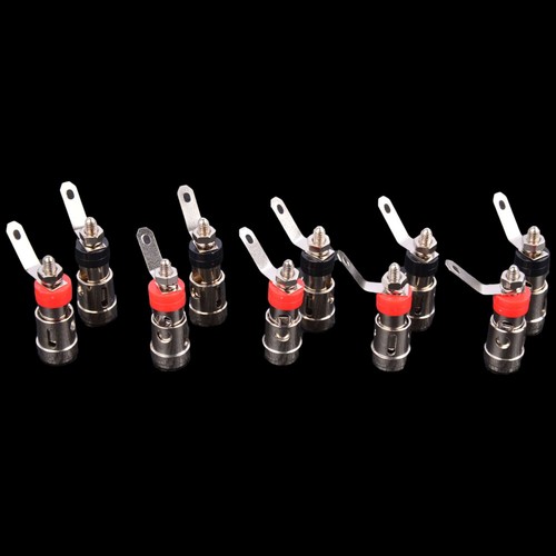 5 PAIRS Speaker Audio Terminal Binding Post Spring Loaded Type Nickel ...