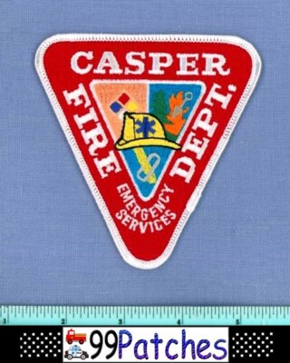 CASPER EMERGENCY SERVICES WYOMING Fire Rescue Shoulder Patch HAZMAT EMS ...