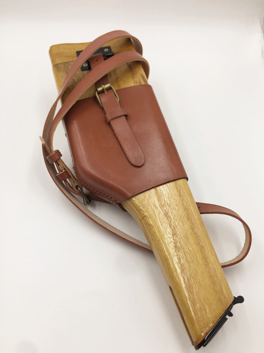 Ww2 German Army for Mauser C96 M712 Wooden Holster With Leather Strap ...