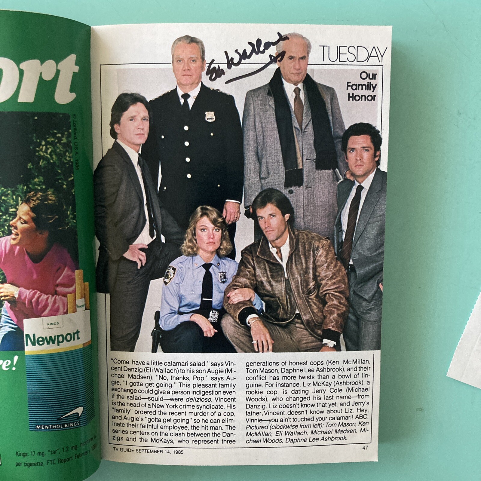 Alan Thicke Eli Wallach +1 Signed TV Guide Fall Preview 1985 Label ...