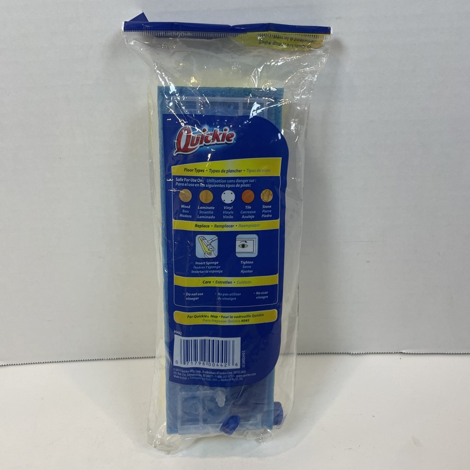 Quickie Clean Squeeze Sponge Mop Refill Type S 0442 Fits Mop #45 | eBay