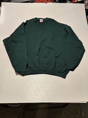 Vintage Wilson Sweatshirt Men 3X Big Hunter Green Crew Neck Plain USA ...