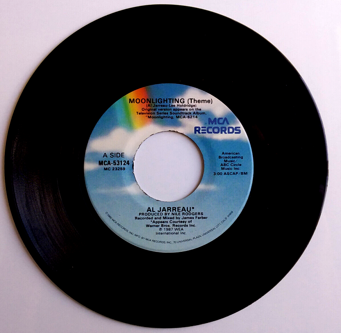 AL JARREAU - Moonlighting Theme - Vinyl 45rpm 1987 MCA-53124 PICTURE ...