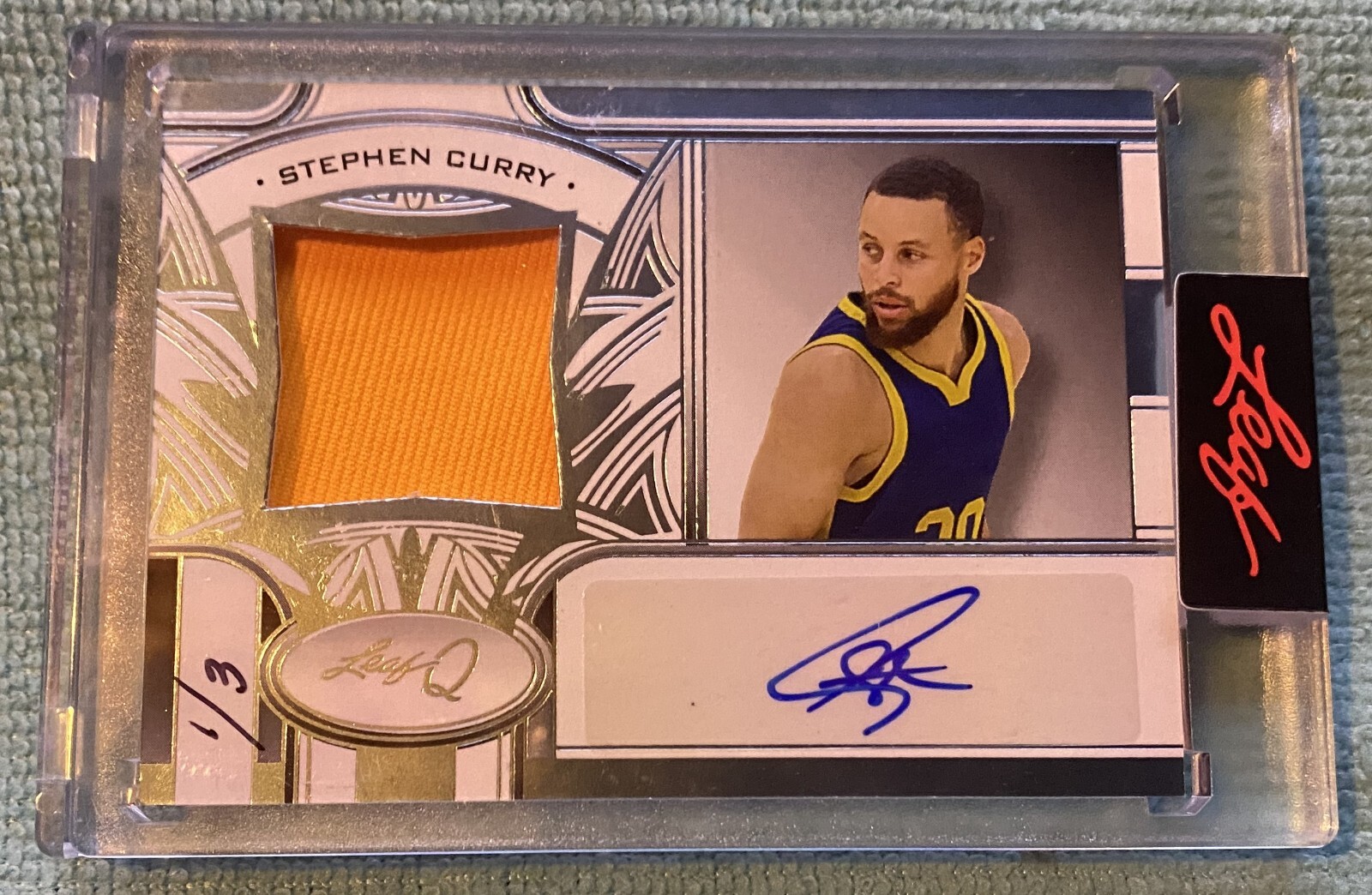 Stephen Curry 2024 Leaf Q Autograph Jersey Patch #1/3 Golden State ...