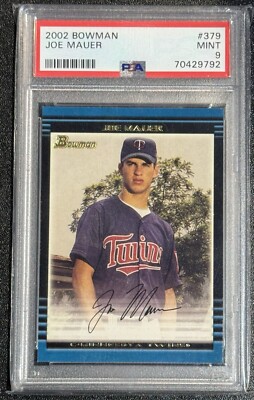 2002 Bowman #379 Joe Mauer RC Rookie PSA 9 MINT TWINS HOF MVP | eBay