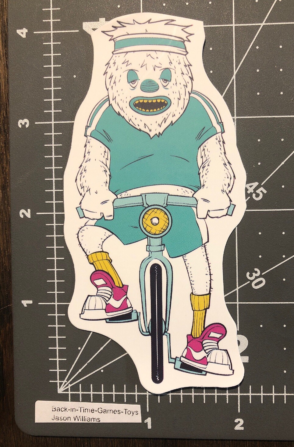 Exhausted Monster Biking Twisted Humor Skateboard Laptop Guitar Decal ...