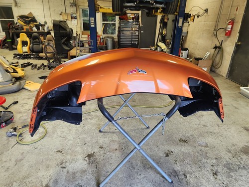05-13 Corvette C6 Front Bumper Assembly ORANGE Cover USED w/ Absorber ...