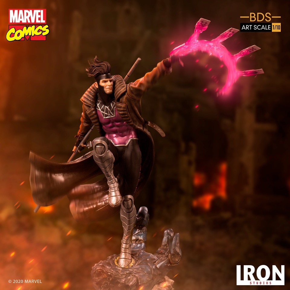 Iron Studios Gambit Statue Figure 1:10 Marvel X-Men Limited Edition New ...
