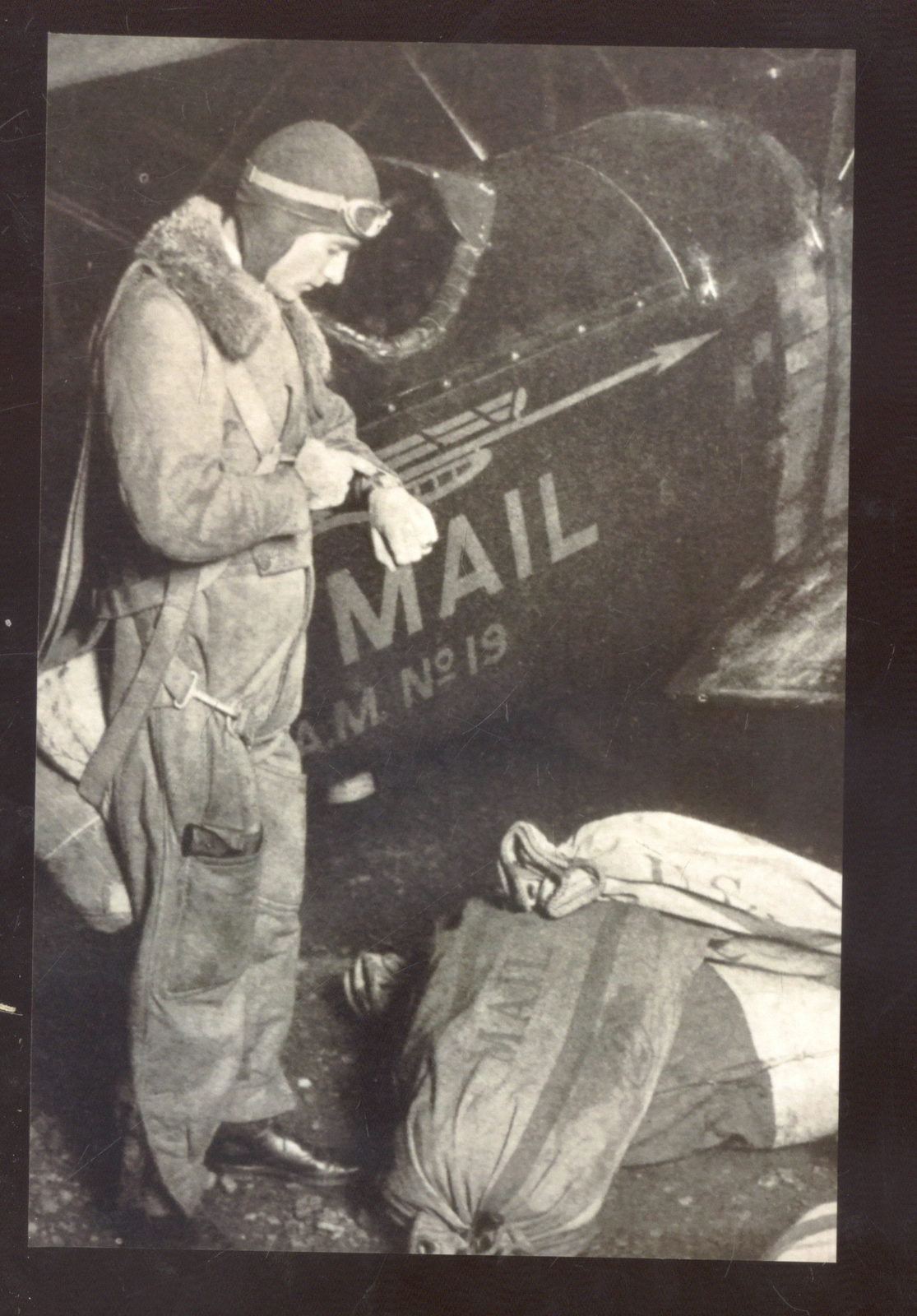 REAL PHOTO UNITED STATES POST OFFICE AIR MAIL AIRPLANE PILOT 1934 ...