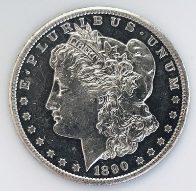 1890 S MORGAN DOLLAR! MS+++! PROOF LIKE! TOUGH DATE! FROSTY MUST HAVE ...