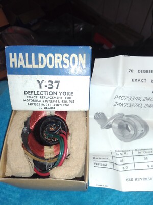 NOS HALLDORSON Y-37 70 DEGREE DEFLECTION YOKE f/ TUBE MOTOROLA ...