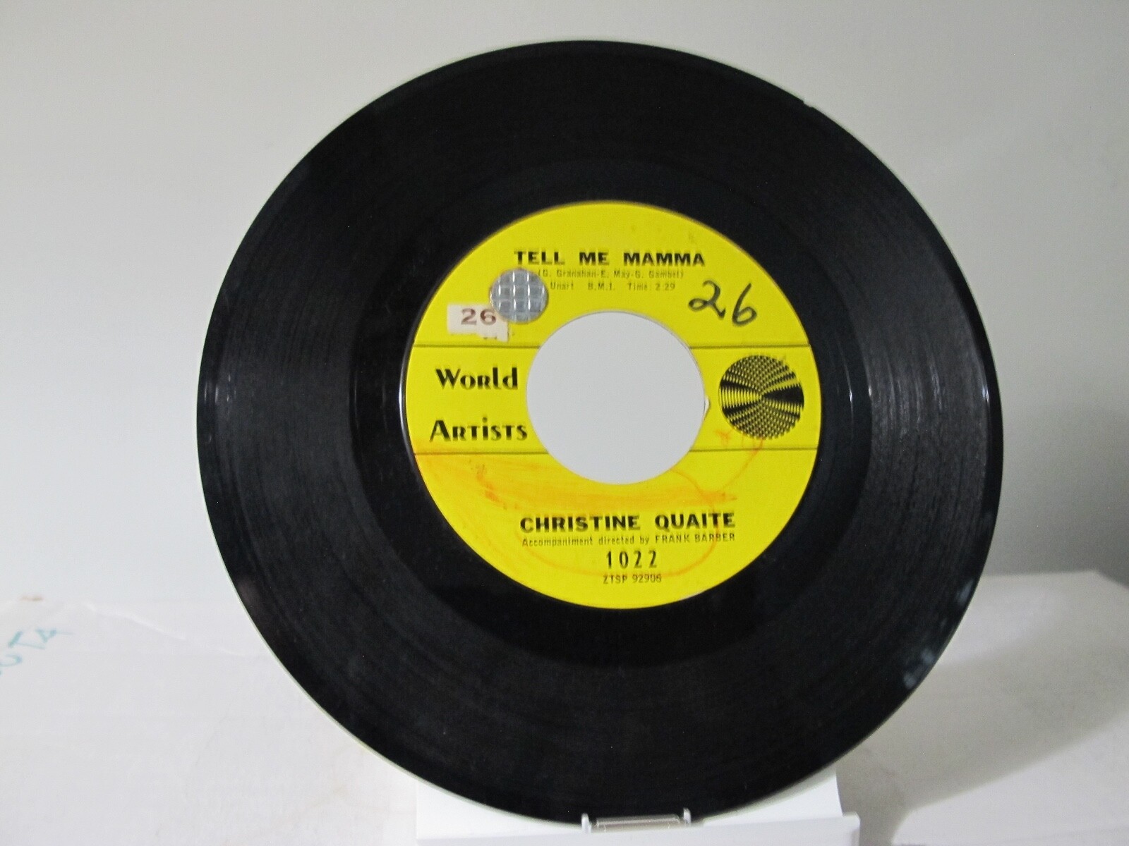 45 RECORD - CHRISTINE QUAITE - TELL ME MAMMA | eBay