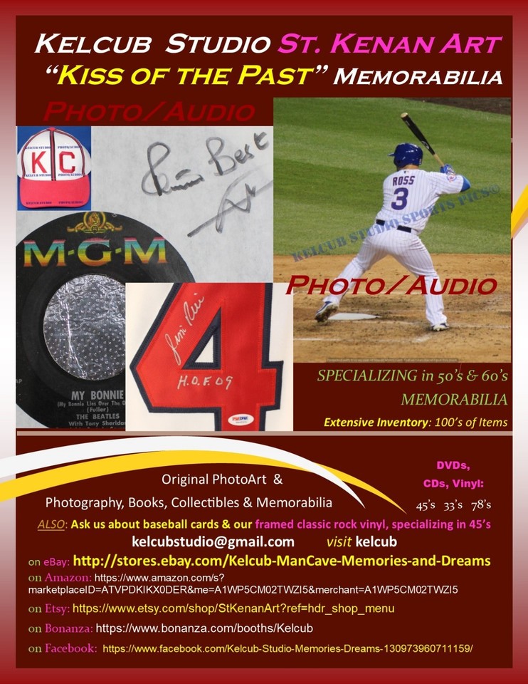 RARE Print KEN HUBBS 1961 Chicago Cubs MINT Beautiful Portrait Various ...