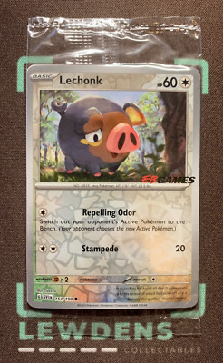 Lechonk - 154/198 - Reverse Holo EB Games Stamp - Sealed Promo ...