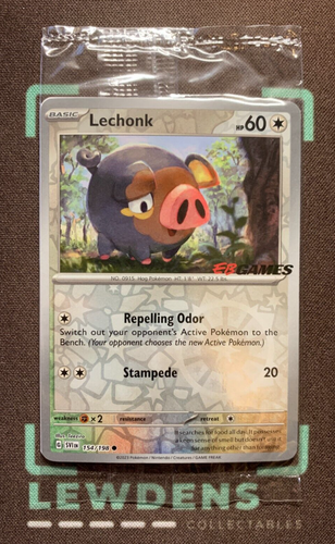 Lechonk - 154/198 - Reverse Holo EB Games Stamp - Sealed Promo ...