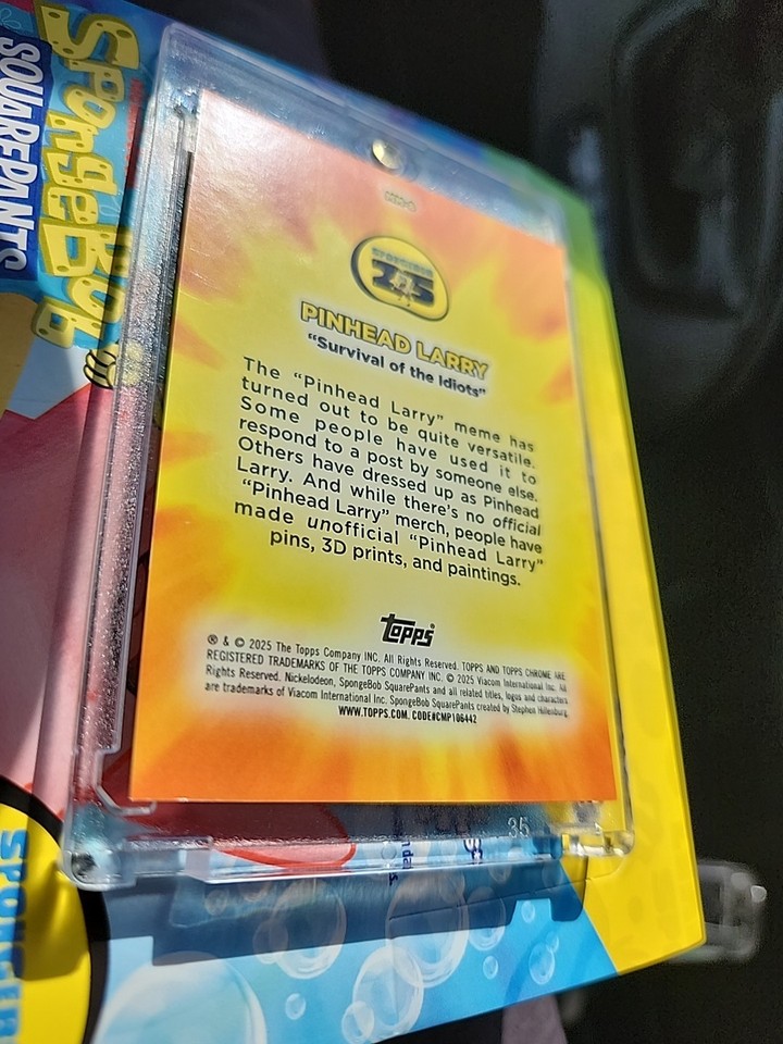 2025 Topps Chrome SpongeBob Masterful Memes 1/10 Black Refractor ...