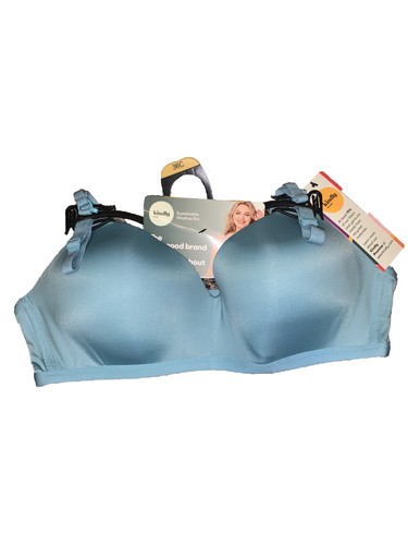 Kindly Yours Wireless T-Shirt Bra 36C Teal Blue Sustainable Plant Based ...