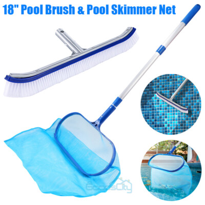 Heavy Duty Pool Skimmer Leaf Rake Net Catcher Cleaning Swimming Pool ...