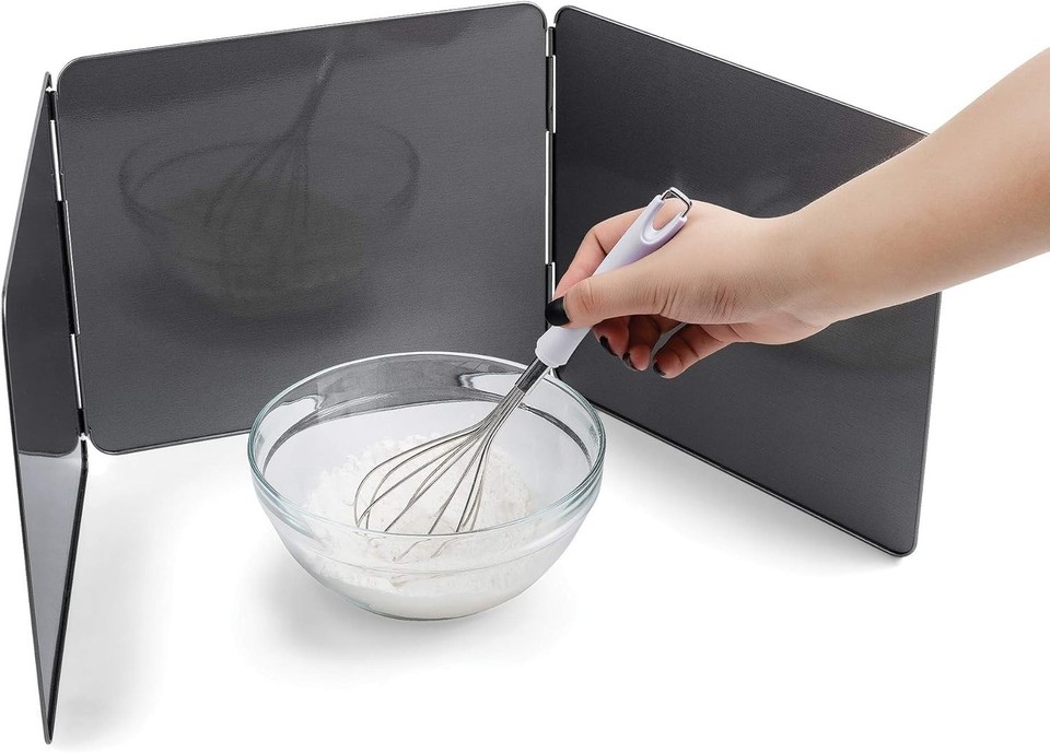 Fox Run Non Stick 3 Sided Splatter Guard Stove Top Frying Pan 9 x 10.25 ...