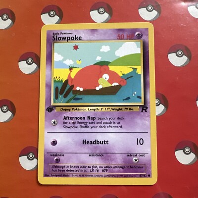 Pokémon TCG Slowpoke Team Rocket 67/82 Regular 1st Edition Common | eBay