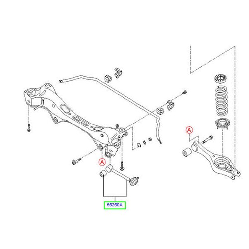 OEM Genuine ASSIST ARM REAR 552502H000 for 2008~2012 Hyundai ELANTRA ...
