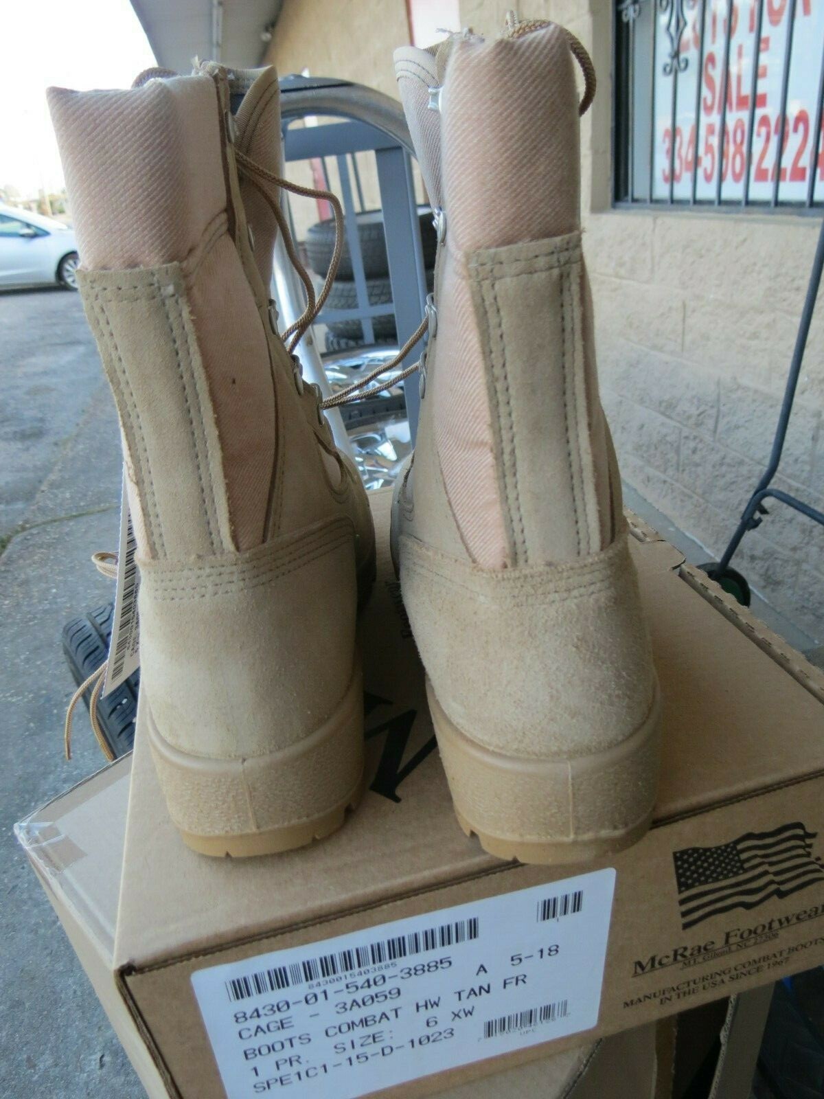 BOOTS, COMBAT HW TAN FR SIZE: 6 XW NSN: 8430-01-540-3885 | eBay