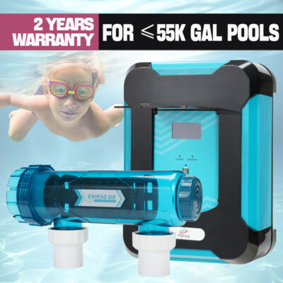 Salt Water Chlorine Generator Up to 10/16/26/55K Gallons Pool,Saltwater ...