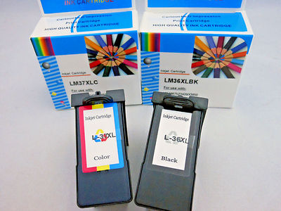 36XL BLK & 37XL CLR Ink Cartridge for Lexmark X6675 X6650 X5650 X4650 ...
