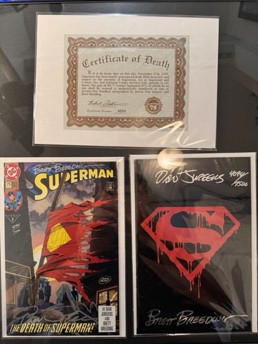 💥 SUPERMAN #75 SIGNED & NUMBERED 4094/7500 SET-1992-NM+ JURGENS ...