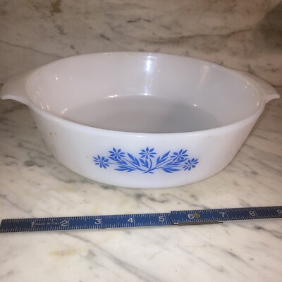 Vintage Fire King Blue Cornflower Casserole 438 Made in USA 2 Quart | eBay