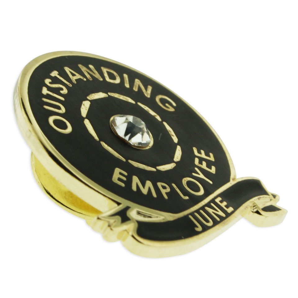 PinMart's Outstanding Employee of the Month June w/ Rhinestone Enamel ...