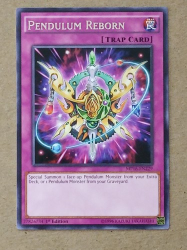 YGO Card - Pendulum Reborn - Rare - MP16-EN229 - 1st - LP | eBay